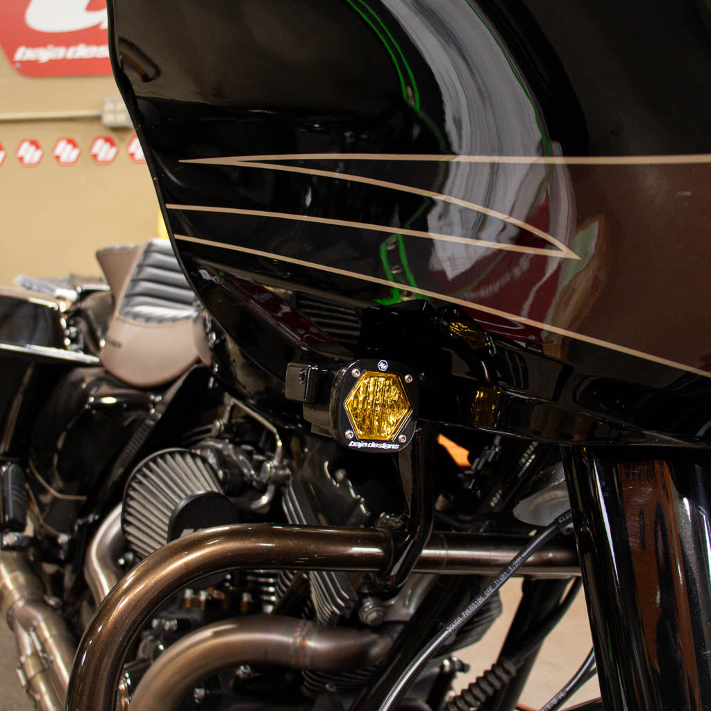 A10 Moto 98-13 Road Glide Billet S1 Pod Front Turn Signal Kit Combo Ki
